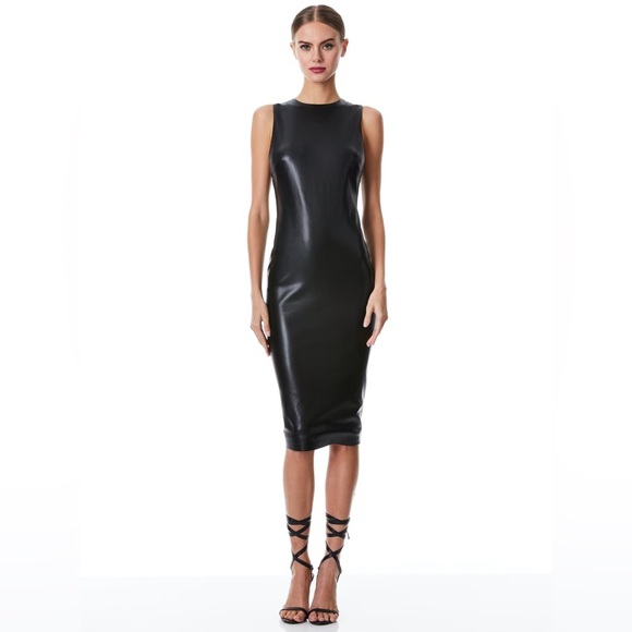 Alice + Olivia | Dresses | Alice Olivia Delora Vegan Leather Sleeveless ...